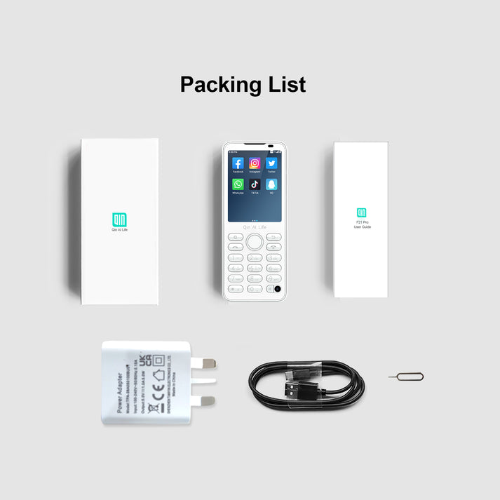 Qin F21 Pro Smart Keypad Phone, Compact 2.8-Inch Touchscreen, Android ...